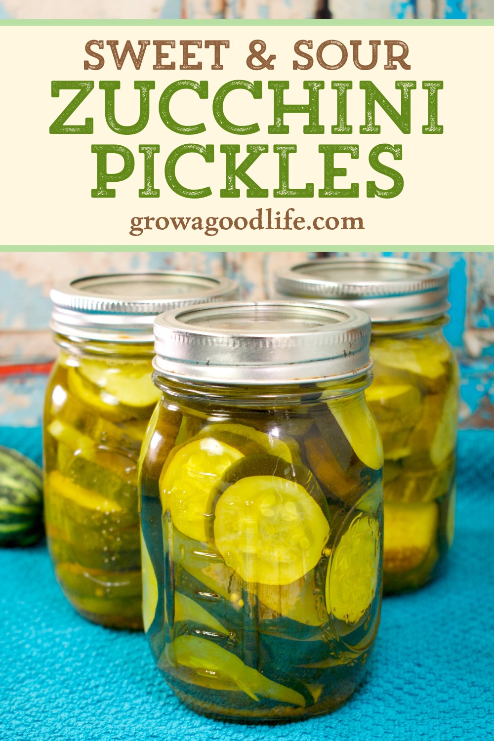 Sweet and Sour Zucchini Pickles